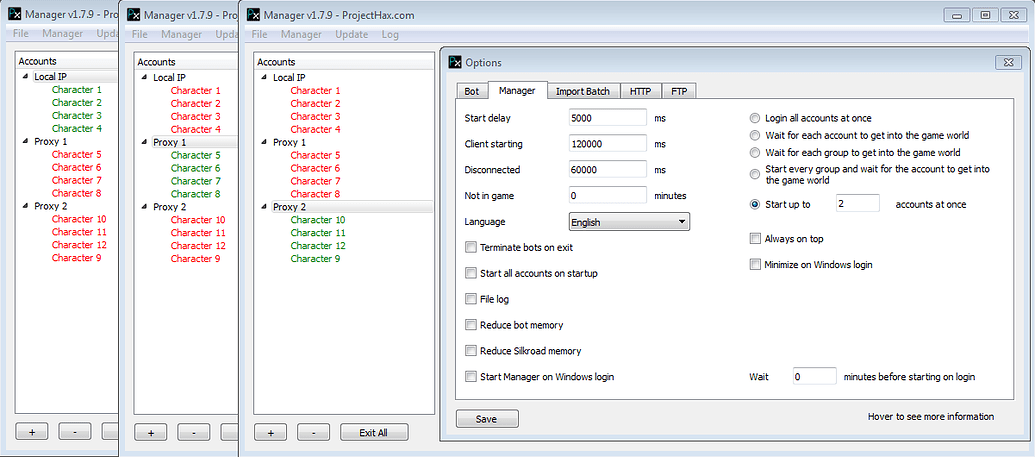 [Question] About Start Phbot - Manager - ProjectHax