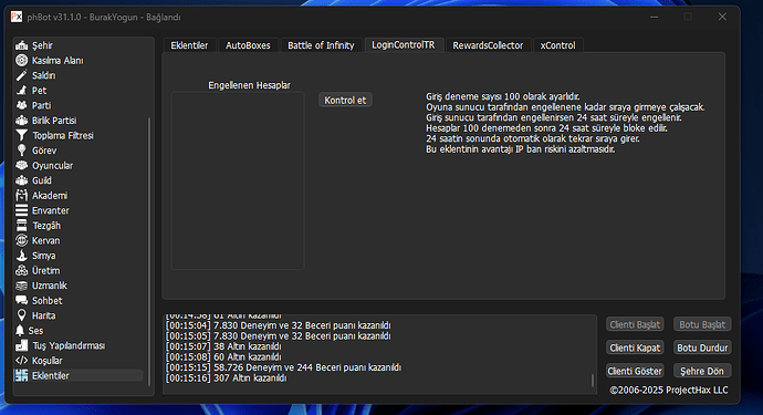 phBot - LoginControlTR Plugin - Plugins - ProjectHax