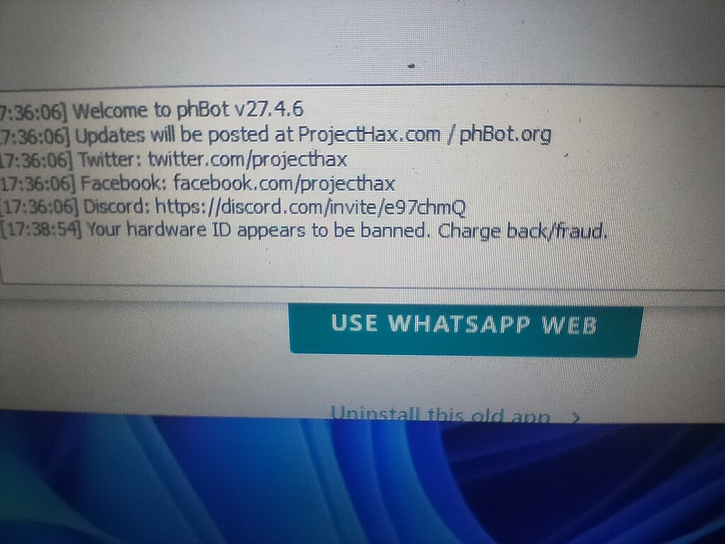 Hwid banned? - phBot - ProjectHax
