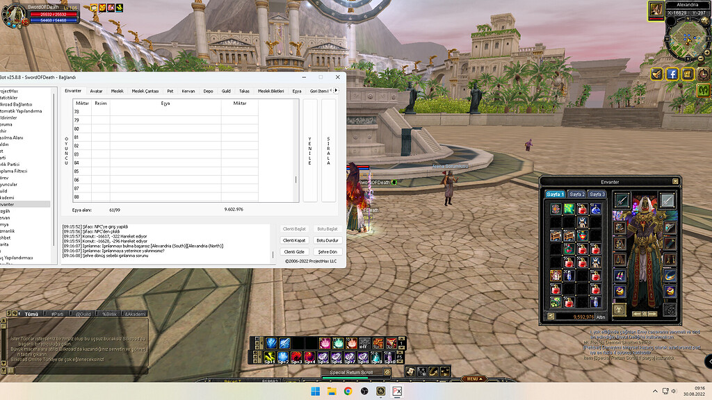 Alex problems - phBot - ProjectHax