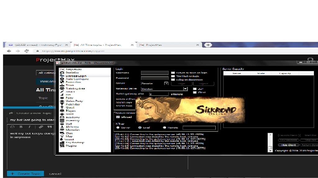 My bot isnt going to start - phBot - ProjectHax