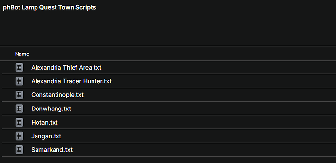 phBot - Lamp Quest Town Scripts - Scripts - ProjectHax