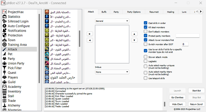 Skills list issue - phBot - ProjectHax