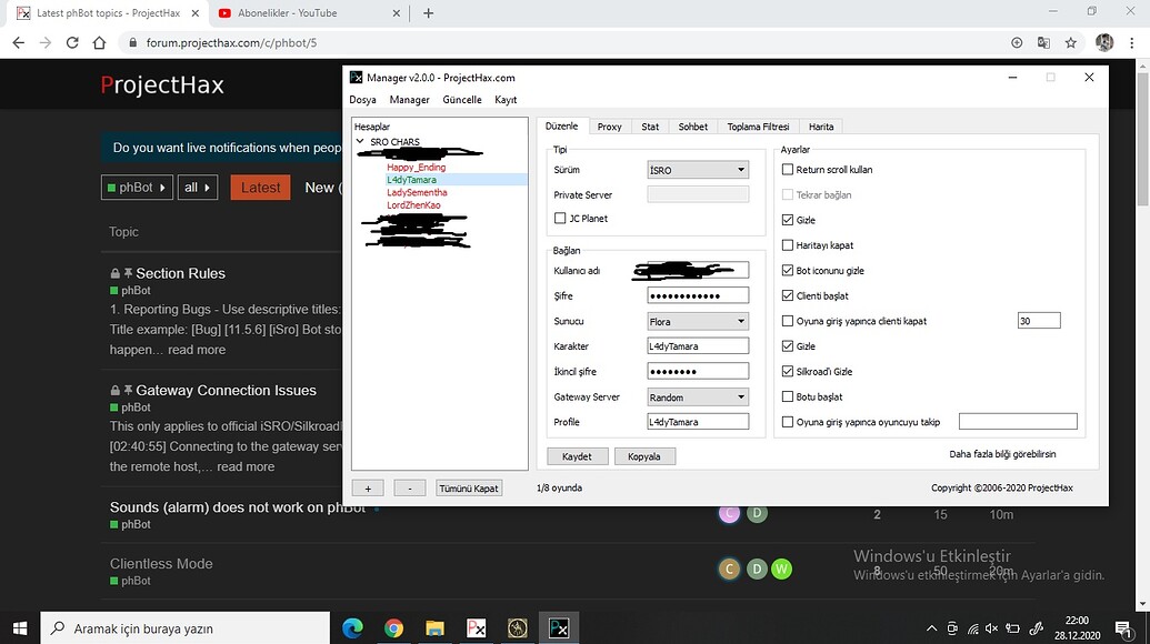 Clientless Mode - phBot - ProjectHax