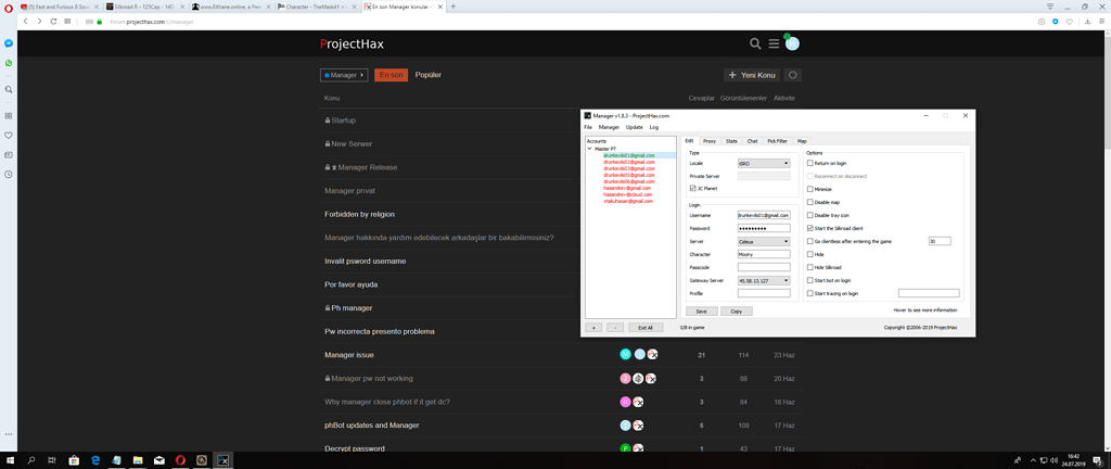 Phbot Manager Problem LOgin - Manager - ProjectHax
