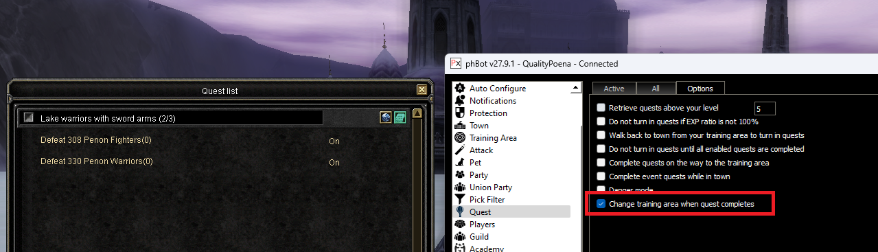 [Guide] phBot - Multi Training Areas for Quests - phBot - ProjectHax