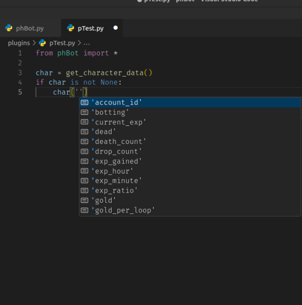 phBot plugin template with types - Plugins - ProjectHax