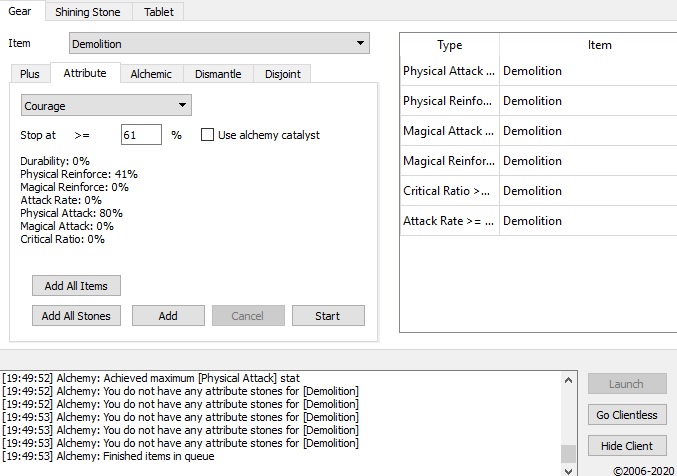 [PROBLEM] ALCHEMY - phBot - ProjectHax