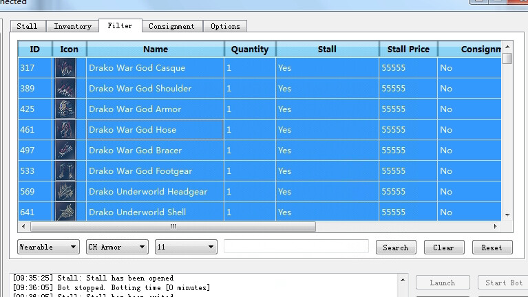 Bors,how to auto stall? - phBot - ProjectHax