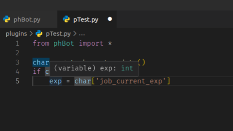 phBot plugin template with types - Plugins - ProjectHax