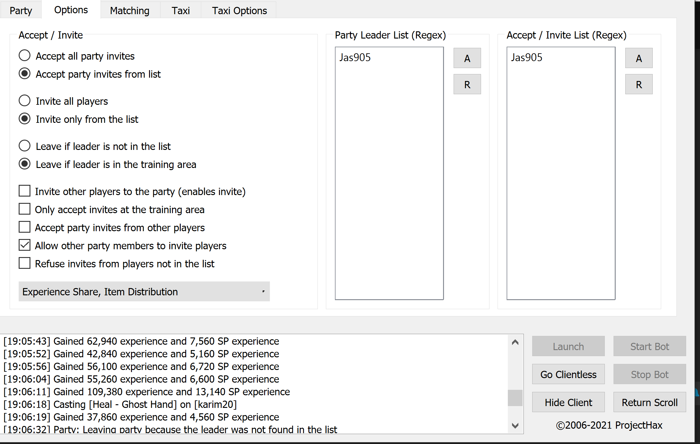 Wont stay in party - Testing - ProjectHax