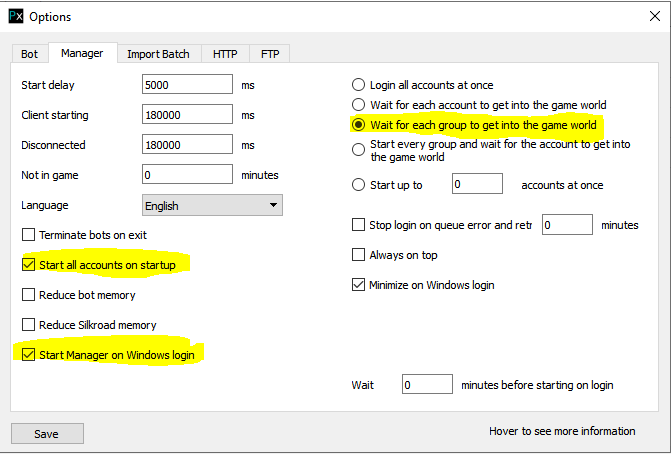 Manager problems - phBot - ProjectHax
