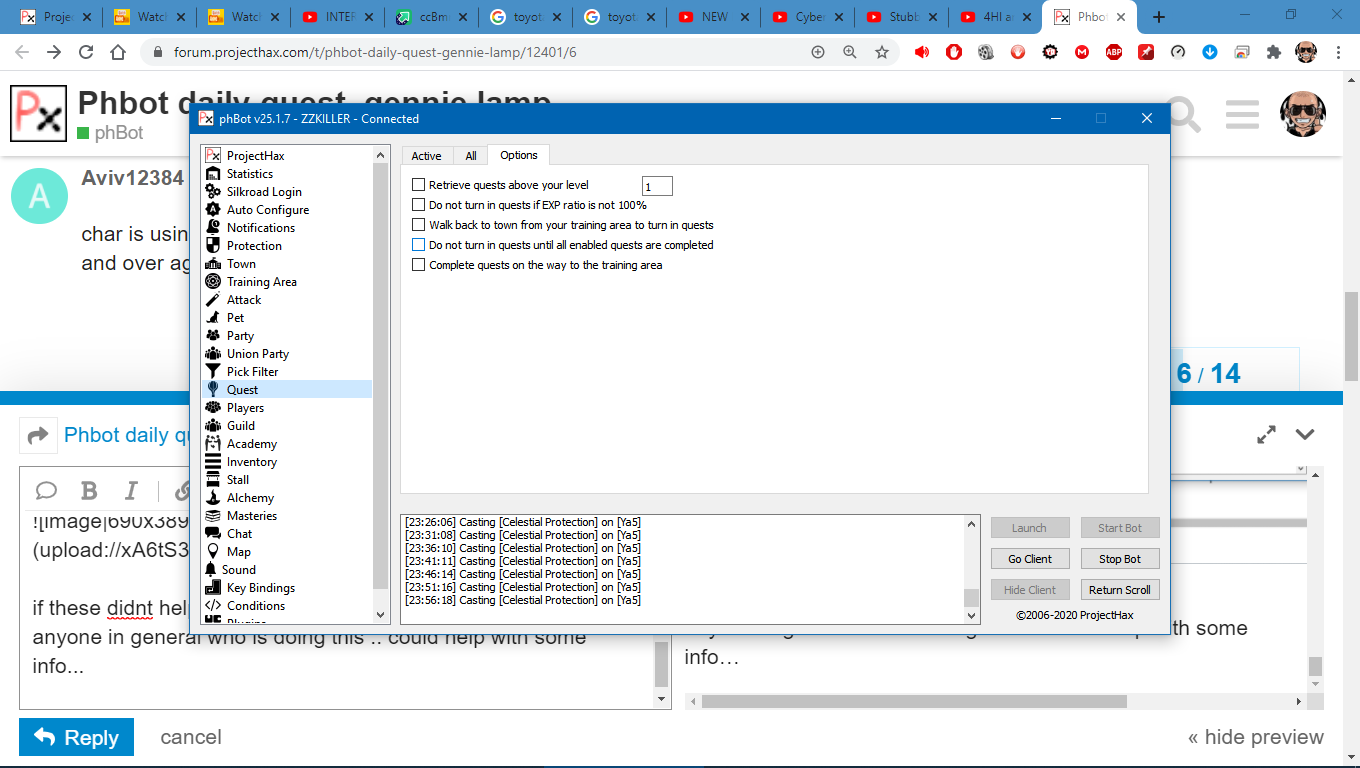Phbot daily quest, gennie lamp - phBot - ProjectHax