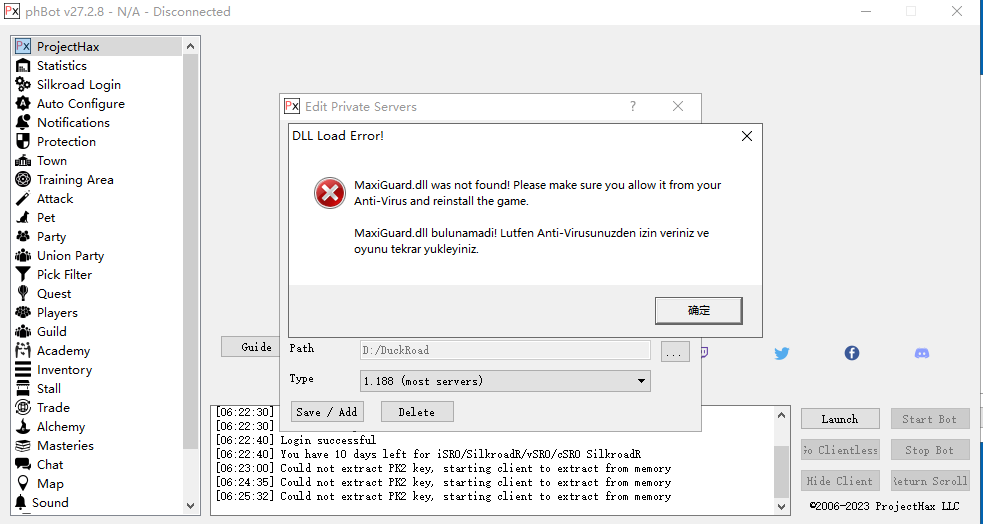 Dll Load Error Testing Projecthax