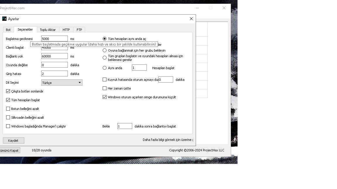 Connection closed by remote server, retrying - phBot - ProjectHax