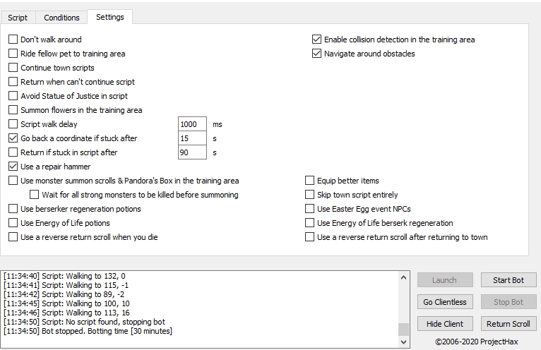 Auto quest / Auto walk question - phBot - ProjectHax
